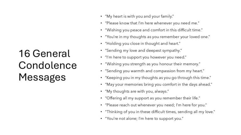 Dos and Don’ts of Writing a Condolence Message [with 100 Examples] - Memorial Funeral Specialist